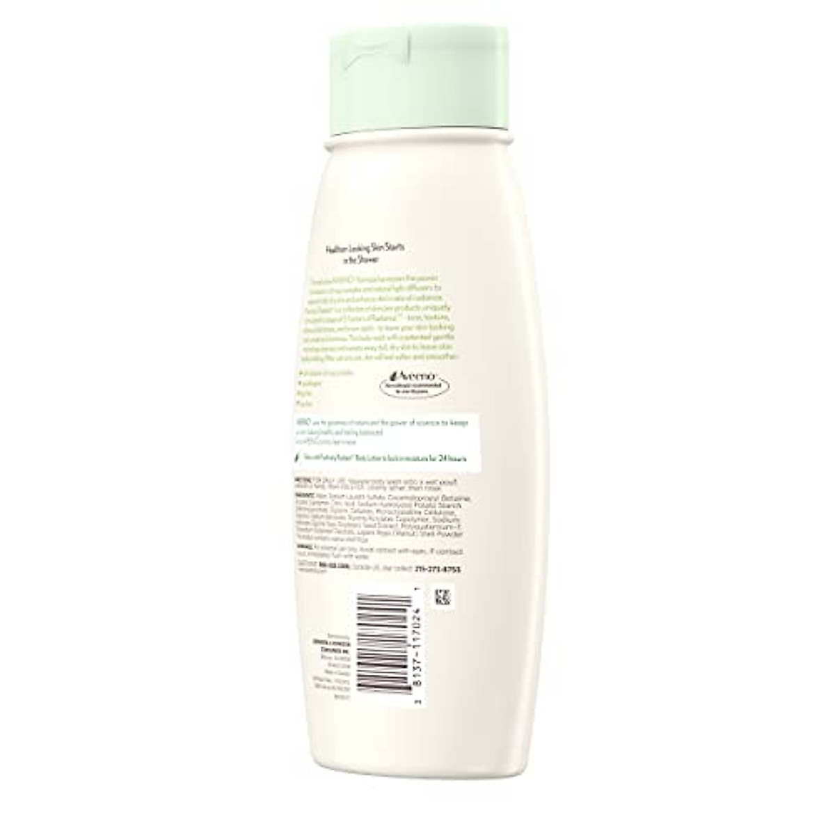 Aveeno Positively Radiant Exfoliating Body Wash with MoistureRich Soy Complex Crushed Walnut Shell for Dry, Dull Skin, SoapFree, DyeFree Hypoallergenic Formula 18 fl, 54 Fl Oz, (Pack of 3)