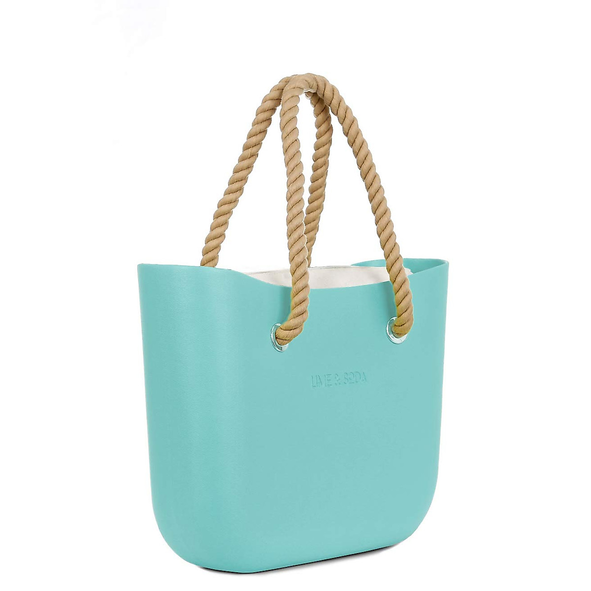 Lime & Soda Women’s Handbag - Made of Foam Rubber - EVA bag with Rope Handles - Women Lightweight Tote Bag (Acqua1)