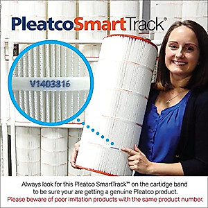 Pleatco PA150S-EC Pool Filter Cartridge Replacement for Unicel: C-9441, OEM Part Numbers: CX150XRE, White