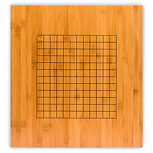 Yellow Mountain Imports Bamboo 2-Inch Reversible 19x19/13x13 Go Game Set Board with Double Convex Melamine Stones and Bamboo Bowls - Classic Strategy Board Game (Baduk/Weiqi)