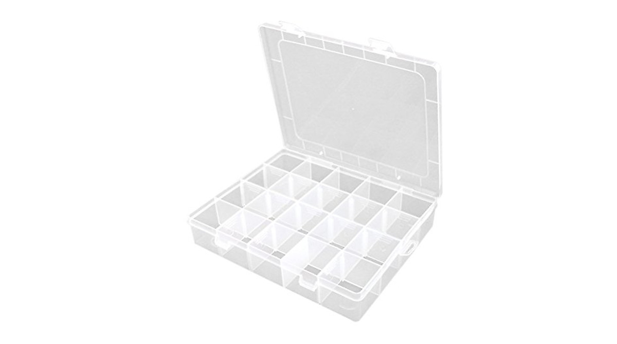 Jewelry Organizer - 20-Grid Storage Box with Removable Dividers