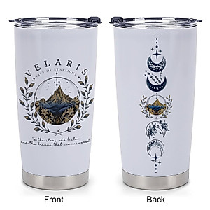 Velaris City Of Starlight Tumbler Acotar The Night Court Bookish 20 Oz Stainless Steel Insulated Tumblers with Lid And Straw Bookish Acotar Travel Coffee Mug Gifts