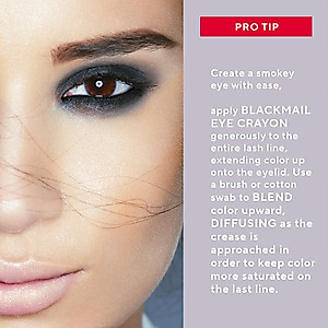 Mirabella Eye Crayon Jumbo Waterproof Eyeliner Pencil, Ultra-Creamy and Highly Pigmented Eyeshadow Stick Glides Smoothly and Blends Effortlessly, Offers All-Day Wear and Smoky Looks, Blackmail (Black)