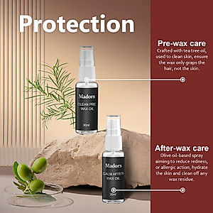 Waxing Kit Wax Warmer for Women - Madors Wax Kit Wax Pot Wax Machine for Body Legs Eyebrows Armpits Bikini Brazilian Wax Kit with Hot Wax Beads…