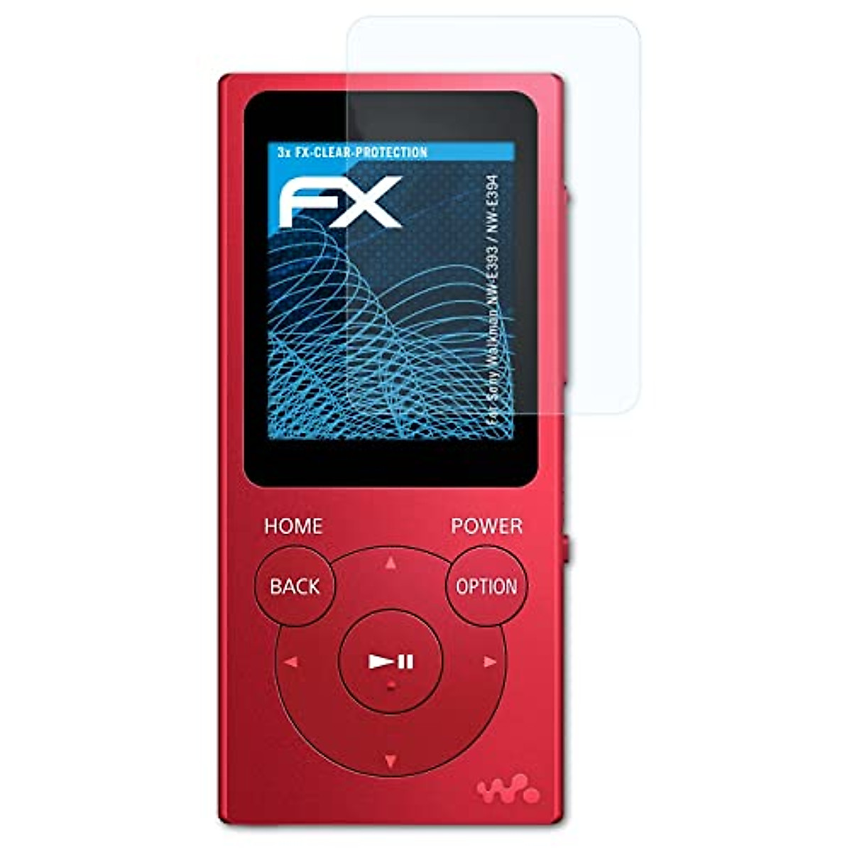 atFoliX Screen Protection Film Compatible with Sony Walkman NW-E393 / NW-E394 Screen Protector, Ultra-Clear FX Protective Film (3X)
