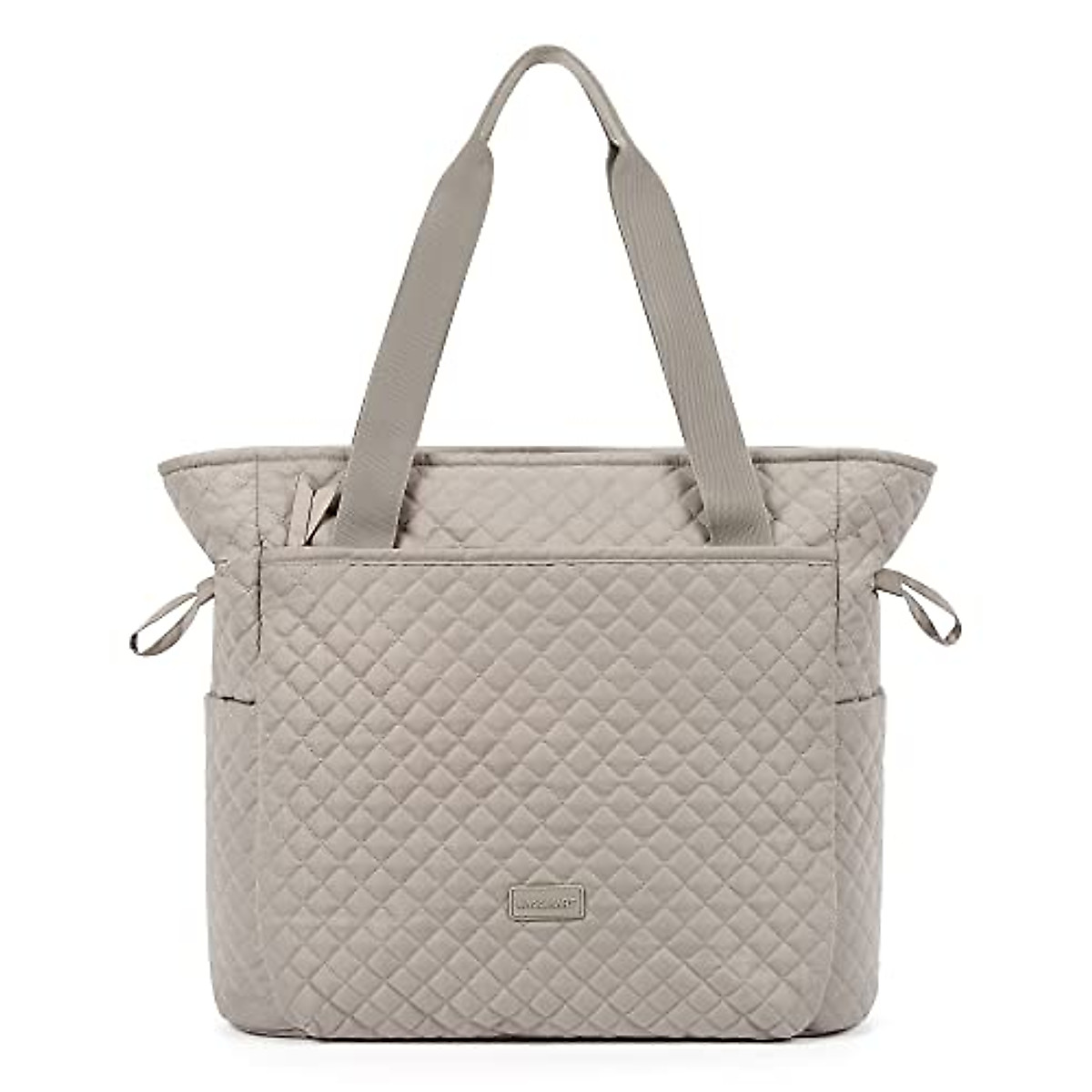 BAGSMART Quilted Tote Bag, Top Handle Handbags for Women, Shoulder Bag, Durable Carry Handles, Machine Washable, 25L Large Hobo Bag for Work, Travel