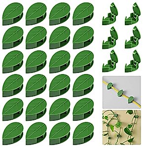 QRWT 30 Pieces Plant Climbing Wall Fixture Clips Self-Adhesive Plant Fixer Invisible Leaf Shaped Wall Vines Fixing Clips Hook Plant Vine Traction for Home Decoration and Cable Wire Fixing