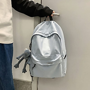 DINGZZ Solid Color Women Rucksack Large School Backpack College Student Travel Backpacks (Color : D, Size : 32 * 14 * 45CM)