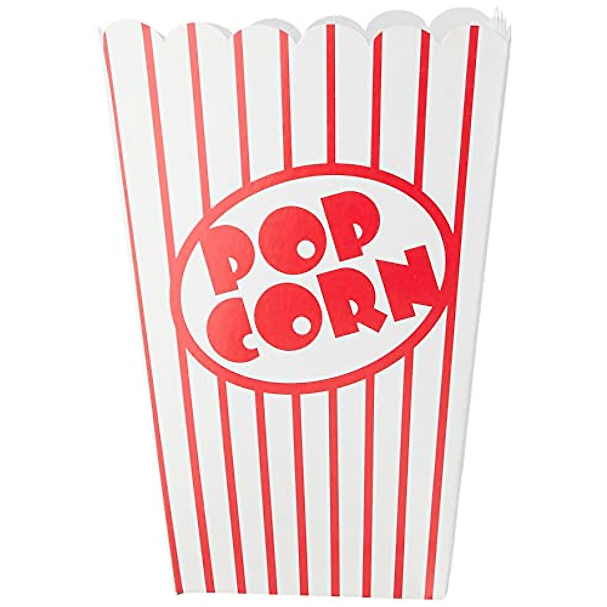 Vibrant Red Small Popcorn Paper Boxes (8 Pack) - Premium Treat Containers for Parties, Movie Nights & Snack Lovers