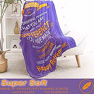 2023 Retirement Blanket Gift for Him & Her - Happy Retirement 60"x50" Soft Throw - Perfect for Nurses, Police, Teachers, Colleagues, Bosses & Parents.