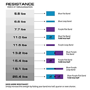 Furinno RFitness Professional Training Resistance Band 4-PC Set, RF1501