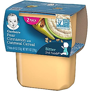 Gerber 2nd Foods - Pears & Cinnamon with Oatmeal (Pack of 4)