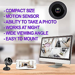 1080P HD Mini WiFi Security Camera,Indoor Surveillance Camera with Video Motion Detection,Remote Viewing for Security (M1)