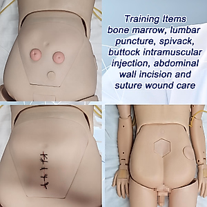 MZBZYU 5.7ft Life Size Patient Care Manikin Training CPR Simulator Basic Geri Nursing Skills Geriatric Human Model Mannequin Full Body for Students Education Teaching Medical Training Skills