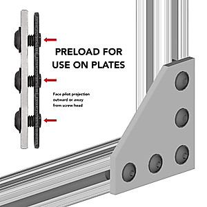8020, 3342, 10 Series, 1/4-20 x 0.5 Inch 1/2 Inch Flanged Button Head Socket Cap Screw (FBHSCS) (25 Pack) Bolt Hardware Pack for 8020 Aluminum Extrusions