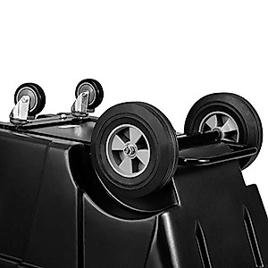 Global Industrial Standard Duty Plastic Tilt Truck 1/2 Cubic Yard Capacity 850 Lb. Capacity, Black
