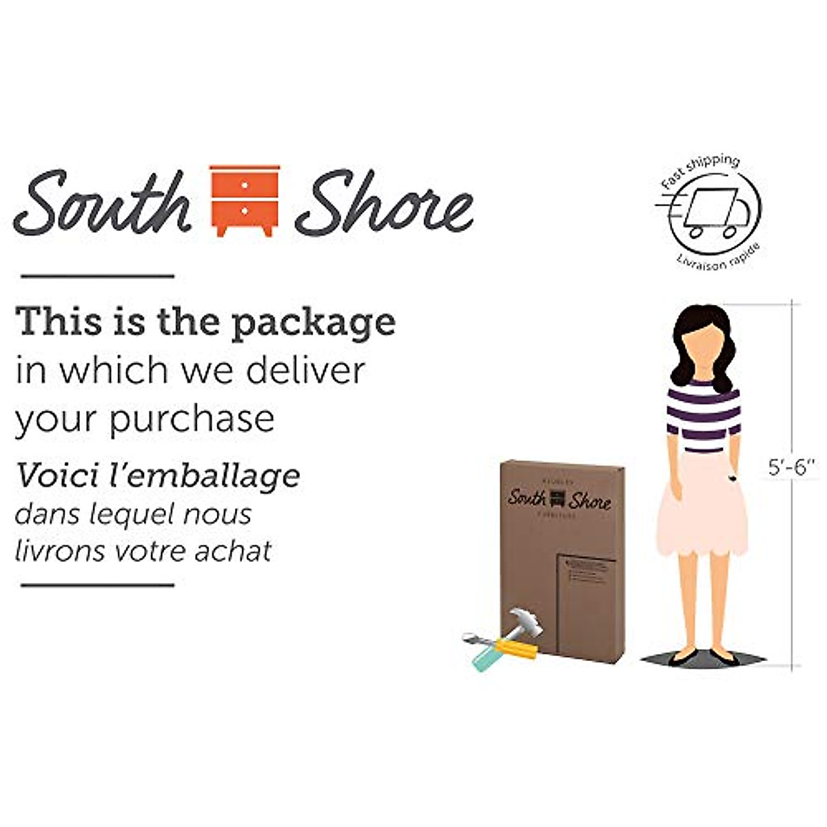 South Shore Versa 2-Drawer Nightstand, Rubbed Black 23 in x 17.75 in x 25.25 in