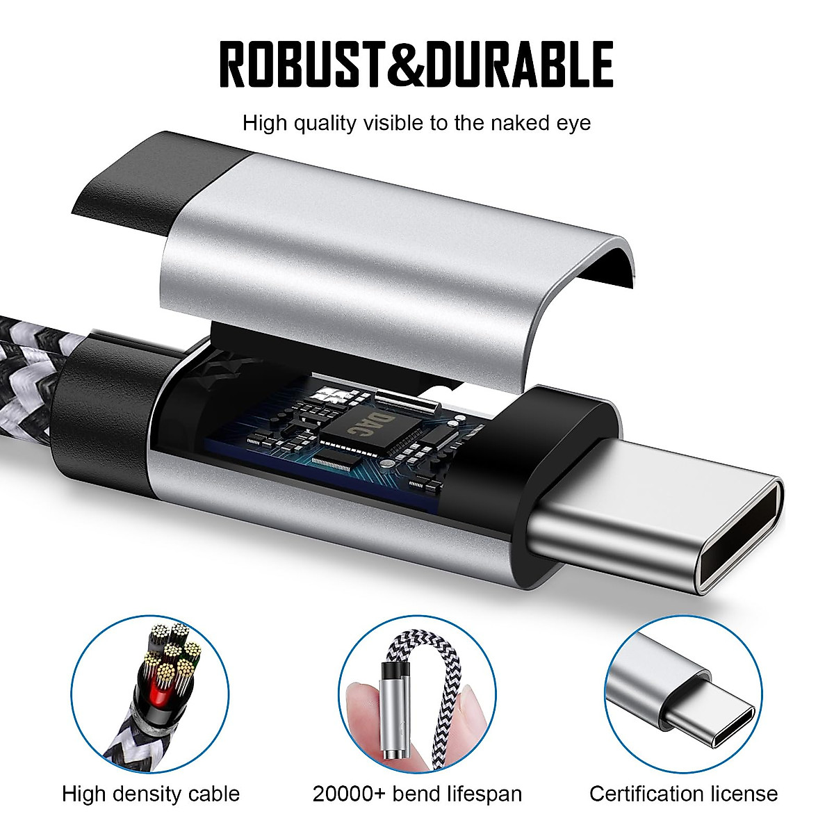 USB Type C Splitter 2-in-1 USB-C to Aux Audio Adapter with PD Fast Charging Dongle Cable,USB C to 3.5mm Headphone Jack Adapter for Samsung Galaxy A15 A54 S24 S23 Ultra S22 S21 S20 Note 20,Pixel 8 7 6