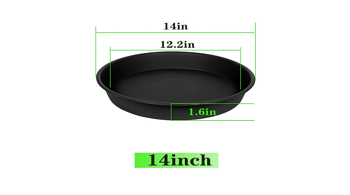 Angde 14" Plant Saucer - Durable & Versatile Drip Tray