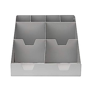 Mind Reader 8-Section Condiment Station, 8 Compartments, Silver