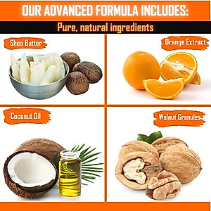 Tame the Wild Orange Walnut Beard Soap - Natural Beard Wash - Beard Shampoo & Conditioner - Mens Exfoliating Face & Body Scrub - Made of Shea Butter & Coconut Oil - 1 5oz Bar - Father's Day Gift