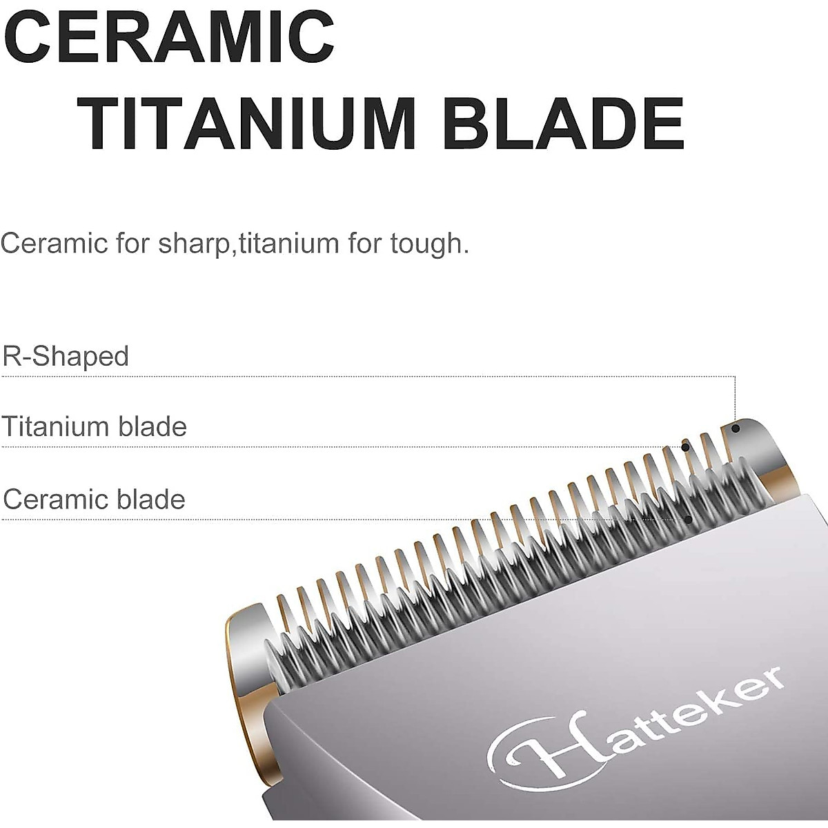 Hatteker Beard Trimmer for Men Professional Hair Clipper Hair Trimmer Shaver Haircut Detail Trimmer Hair Cutting Kit for Men Cordless Waterproof