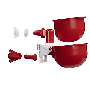RentACoop DIY Automatic Chicken Waterer Cups for Any Chicken Watering System - Suitable for Tubing, Hardware Cloth, Buckets, Barrels, and More - Easy to Clean with Removable Cup Inserts - 7 Pack