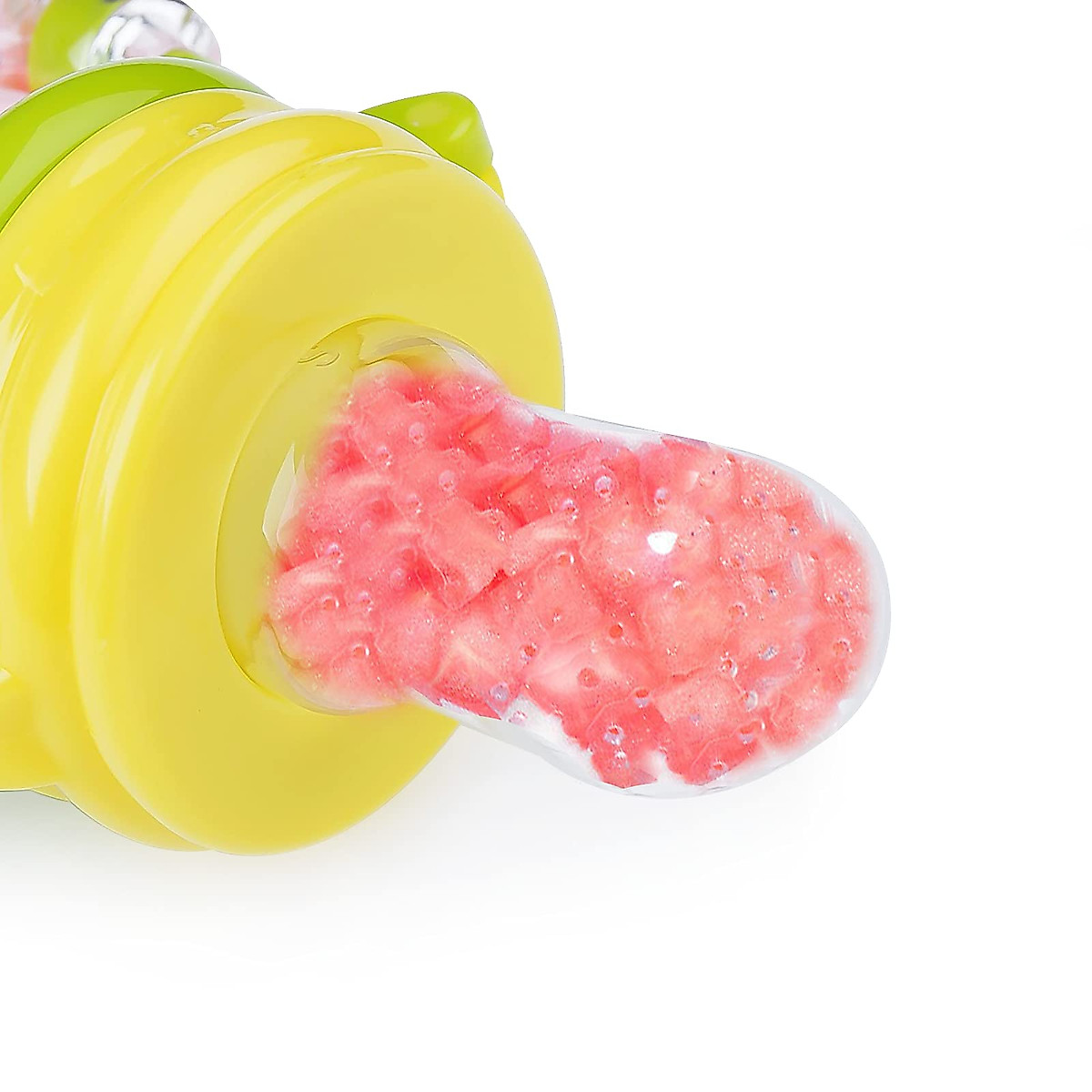 Baby Teething Toys, Alled Teethers for Newborn Infants Girls Boys, Teething Toy Silicone Freezer Safe,Freezable Teether with Baby Fruit Feeders/Hollow Teething Tubes/Holder Strap Clip/Storage Case