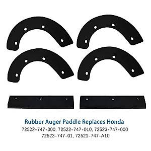 POSEAGLE Snow Blower Rubber Auger Paddles Replaces 72523-747-000, 72522-747-000, 72521-747-000 with 76322-747-000, 76322-747-A10 Scraper for Honda HS521, HS521K1, HS621 Snowblowers