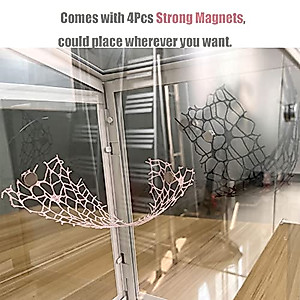 JILINWEI Praying Mantis for Jumping Spider Enclosure Accessories,Jumping Spider Habitat Decor Climbing Moss Ribbon for Hide,Tarantula Pet Praying Mantis Webbed Moss Ribbon with Magnet,Pink