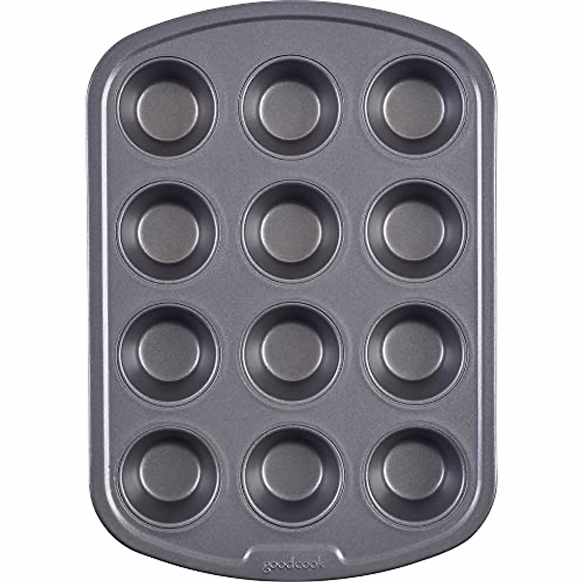 Good Cook 04032 12 Cup Mini Muffin Pan, Steel, 12 Cup, Mini