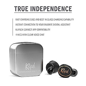 Klipsch T5 True Wireless Headphones, Silver