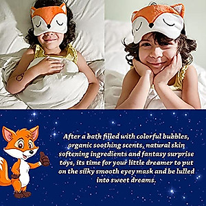 Cuddle Monkeyz Little Dreamers Spa Kit with Bath Bomb for Kids with A Surprise Toy and Fox Eye Mask (Little Dreamers Bath Bombs)