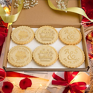 Personalized Cookie Stamp with Name,Custom Baby Baptism Shower Cookie Stamps Cutters for Baking Fondant Embosser Cupcake Topper Biscuit Sugar Paste Cakes Decora