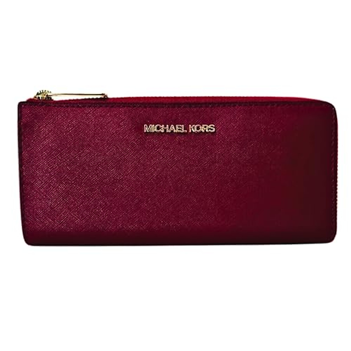 Michael Kors Jet Set Trave Quarter Zip Wallet, Chili