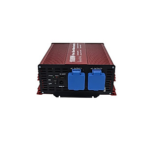1000W Pure sine ave Power Inverter, Input DC24V Output AC110V 60Hz, with Dual Sockets, USB Output and LCD Wired Remote kit Ideal for 24V Solar System