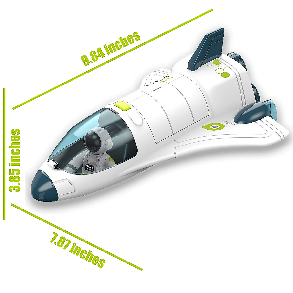 COOLDUCK Space Shuttle Spacecraft Airplane Toys for Kids with Lights & Sound & Astronaut Figure,Spaceship Toys for Any Interstellar Mission Adventure,Toy Rocket Gift for Boys 3-5-8