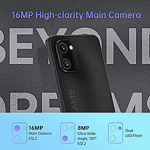 UMIDIGI A13S (4GB+64GB) Unlocked Cell Phone, 6.7" Ultra-Large Full Screen Smartphone with 5150mAh Battery + 16MP AI Dual Camera, Unlocked Android 11 Phone with Dual SIM (Global 4G LTE)