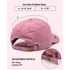 Utmost Unisex Classic Low Profile Cotton Baseball Cap Plain Blank Camoflauge Soft Unconstructed Adjustable Size Dad Hat (Light Pink)