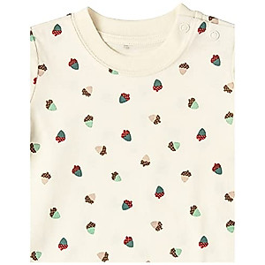 Amazon Essentials Baby Boys' Short-Sleeve Tee, Pack of 5, Ivory Forest, 18 Months