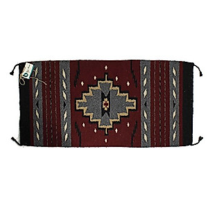 Onyx Arrow Southwest Décor Area Rug, 20 x 40 Inches, Pueblo Pattern Burgundy/Gray