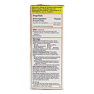 Motrin Children's Dye-Free Pain Reliever/Fever Reducer, Original Berry Flavor 4 oz