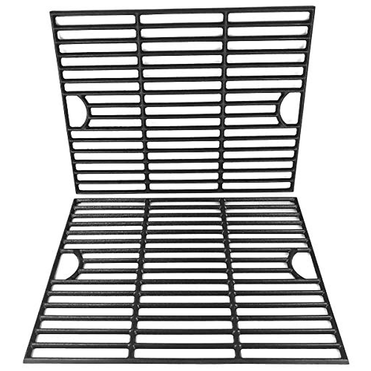 BBQSTAR BBQ Grill Grate 17-inch Matte Cast-Iron Cooking Grate Replacement with Grill Grate Lifter for Nexgrill 4 Burner 720-0830H, 720-0670A, 720-0783E, Uniflame GBC981, Kenmore 2-Pack