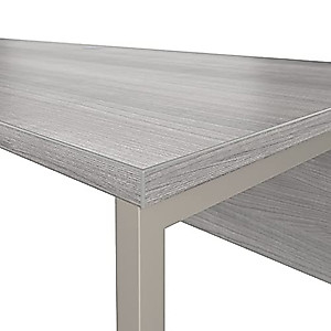 Bush Business Furniture Table with Open Metal Leg Design and Privacy Panel | Hybrid Large Computer Desk for Home Office, 72W x 30D, Platinum Gray