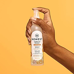 The Honest Company Sweet Orange Vanilla Conditioning Detangler Spray, 4 fl. oz. and The Honest Company Perfectly Gentle Sweet Orange Vanilla Shampoo + Body Wash, 10 Fl Oz (Pack of 1)