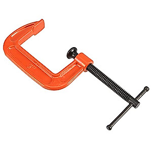 ZEONHEI 8 Pieces 3 Inches Orange C Clamp, Malleable Iron C-Clamp G Clamp for Woodworking, Welding, and Building, 3-Inch Jaw Opening, 2-Inch Throat Depth