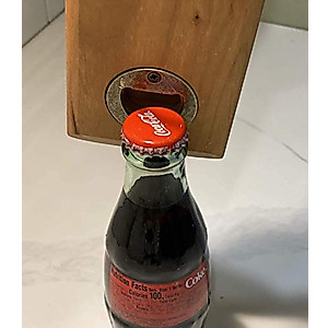 A&E Millwork LTD Mahogany Edge Grain Self-Balancing Wine Bottle Holder, Bottle Opener