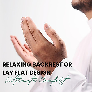 Ultra Comfortable Padded Prayer Mat - Womens & Mens Prayer Rug with Back Support - Soft & Thick Prayer Rug - Foldable Muslim Praying Mat - Praying Mat Gift for Eid & Ramzan - Green Praying Carpet