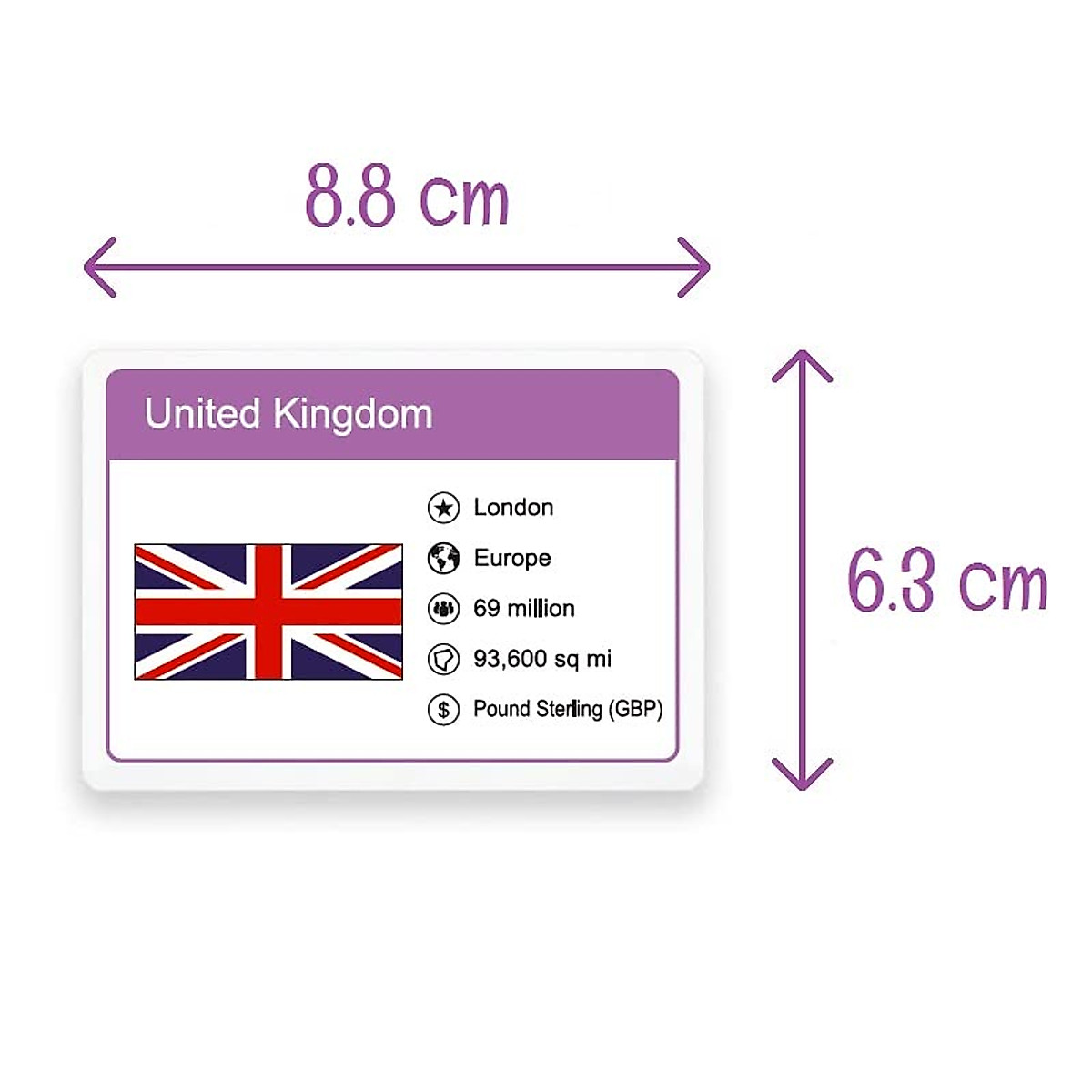 Little Wigwam Flags of The World Flash Cards - Set of 216 Flags + Country Information