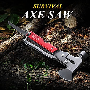 RoverTac Camping Essentials Multi Tool Axe Hatchet Survival Gear 14-in-1 Multitool Knife Hammer Pliers Saw Bottle Can Opener Screwdriver Multitool for Camping Hiking Survival Christmas Gifts for Men
